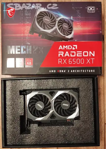 Grafická karta MSI Radeon RX 6500 XT MECH 2X 4G OC - Kunovice - Bazar ...