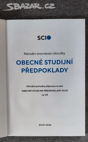 Cvičebnice Obecné studijní předpoklady Scio 24/25 - Praha 1 - Bazar - Sbazar.cz