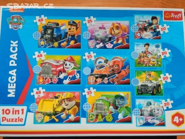 Treff puzzle 10v1 Paw Patrol/Tlapková Patrola - Čelákovice - Bazar - Sbazar.cz