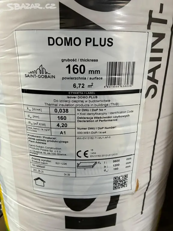 izolační vata tl. 160 mm - Praha - Bazar - Sbazar.cz