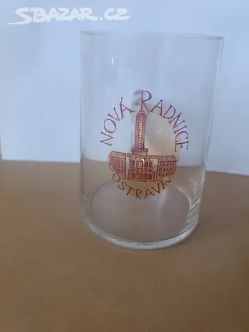 Nápojová sklenice s uchem - Nová radnice Ostrava - Opava - Bazar ...