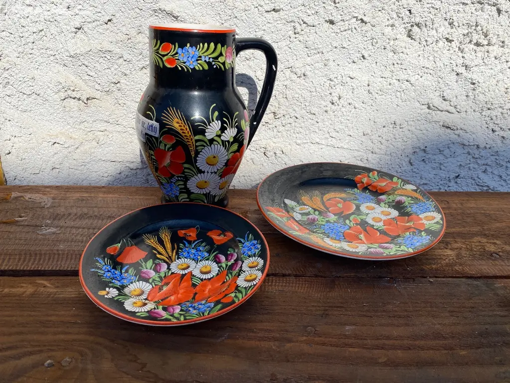 Dzban chodska keramika, talire ditmar urbach - Kutná Hora - Bazar ...