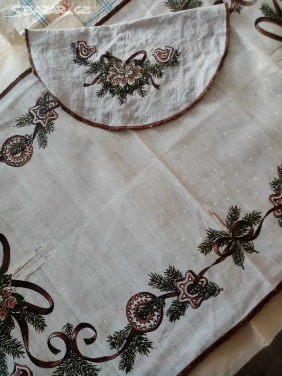 Retro vánoční ubrus-běhoun - Ústí nad Orlicí - Bazar - Sbazar.cz