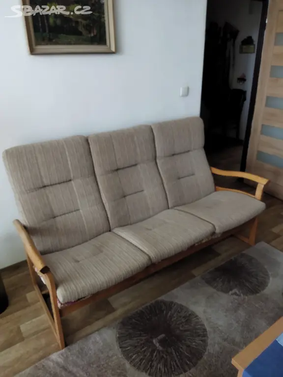 Prodám menší retro gauc-trojkreslo - Nový Bor - Bazar - Sbazar.cz