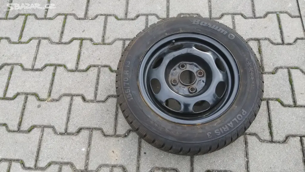 zimní pneu 155 70 13 +DISKY 4x100 na ŠKODA VW SEAT - Tovačov - Bazar ...