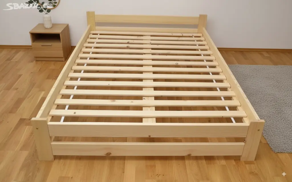 Nová postel MASIV borovice 160x200cm + rošt - Kladno - Bazar - Sbazar.cz