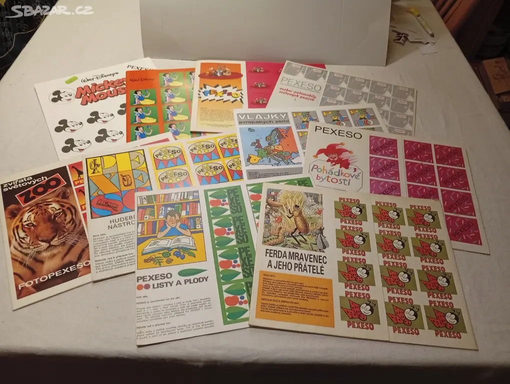 Pexeso-originál-retro-nevystříhané, celkem 10 ks: - Praha 5 - Bazar ...