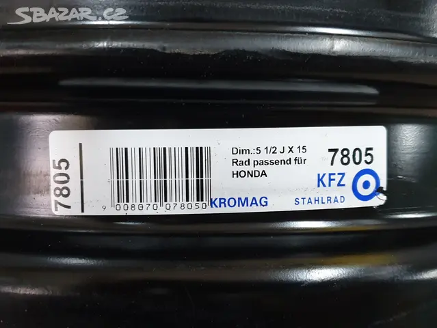 Disky Honda Jazz II 5,5Jx15 ET 45 - Praha, Modřany - Bazar - Sbazar.cz