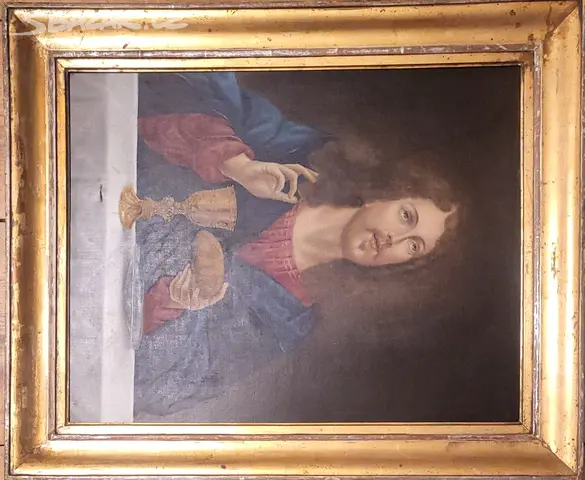 Obraz Kristus olej na platne 1850 cca - Plzeň - Bazar - Sbazar.cz