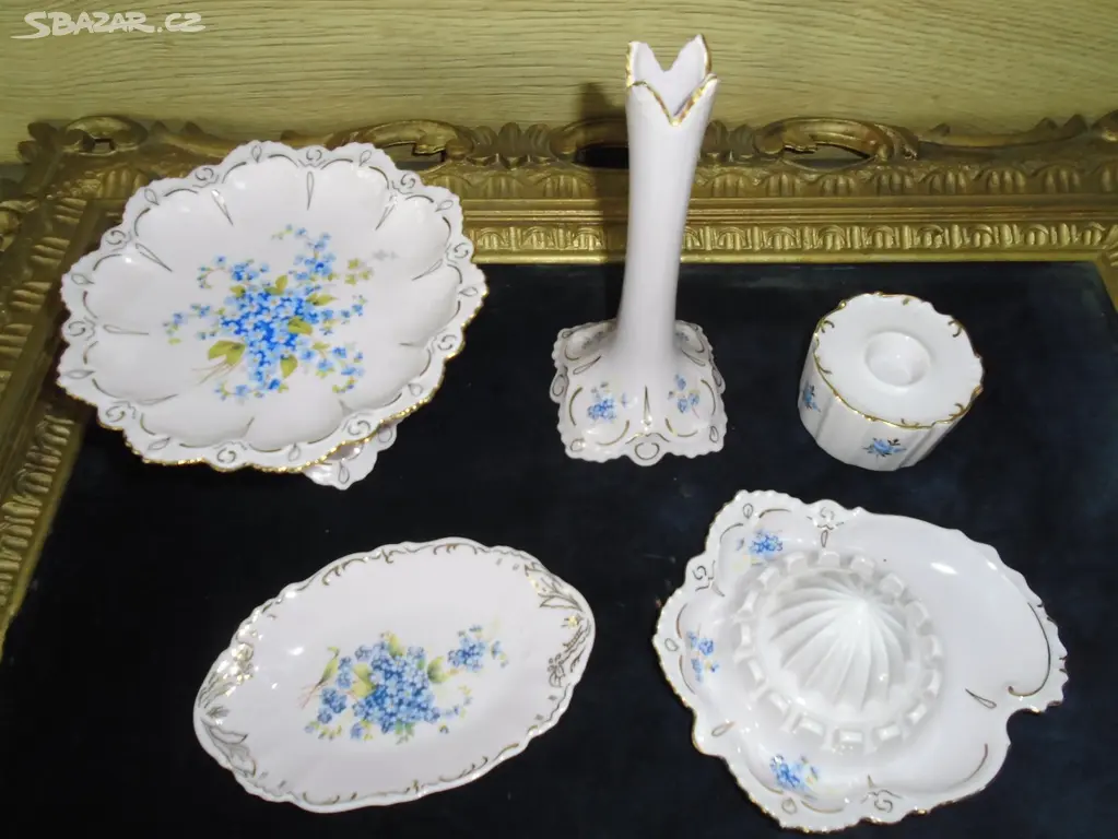 Růžový porcelán H&C Pomněnky zbylé kusy. - Praha-západ - Bazar - Sbazar.cz