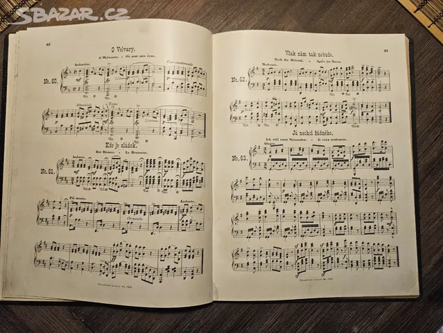 Staré noty, svázané: Rusalka, Fibich Album a další - Praha - Bazar ...