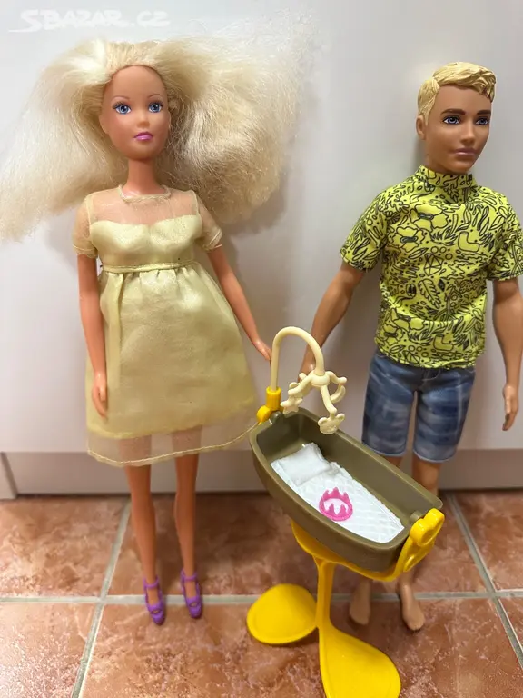 Barbie čeká miminko, s partnerem a kolíbkou - Lysá nad Labem - Bazar ...