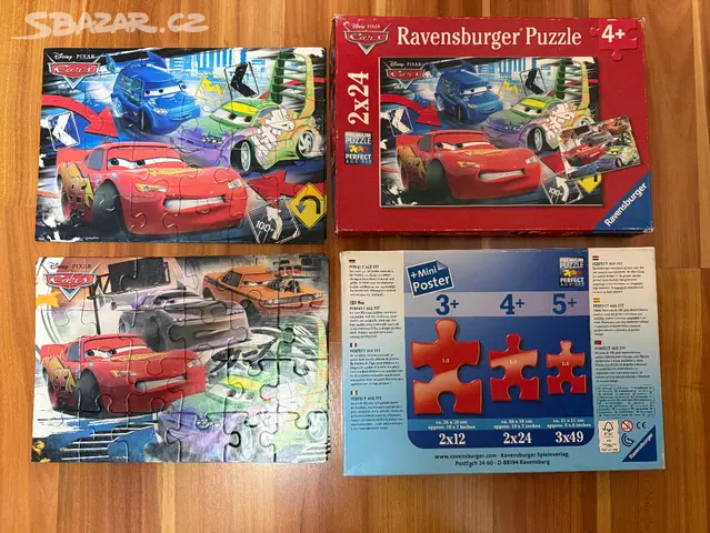 Puzzle Auta: Blesk McQueen, D.J. & Wingo 2x24 - Praha, Modřany - Bazar ...