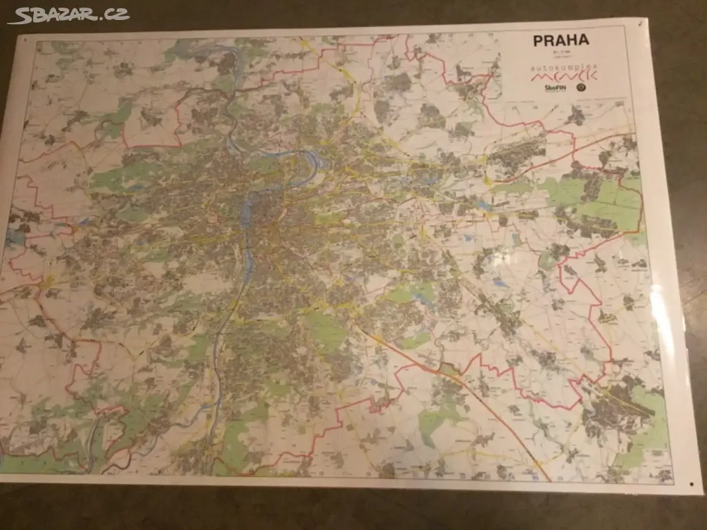Mapa Prahy 1:21000, asi 25 let stará - Praha 6 - Bazar - Sbazar.cz