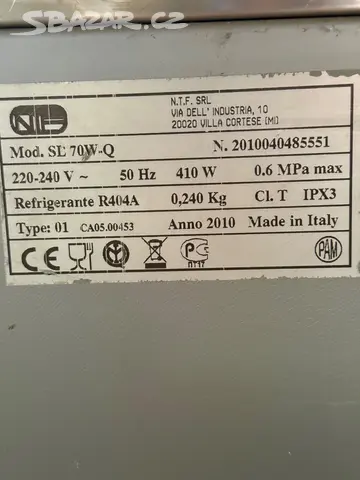 NTF SL 70W-Q Výrobník ledu. Záruka - Otvovice - Bazar - Sbazar.cz