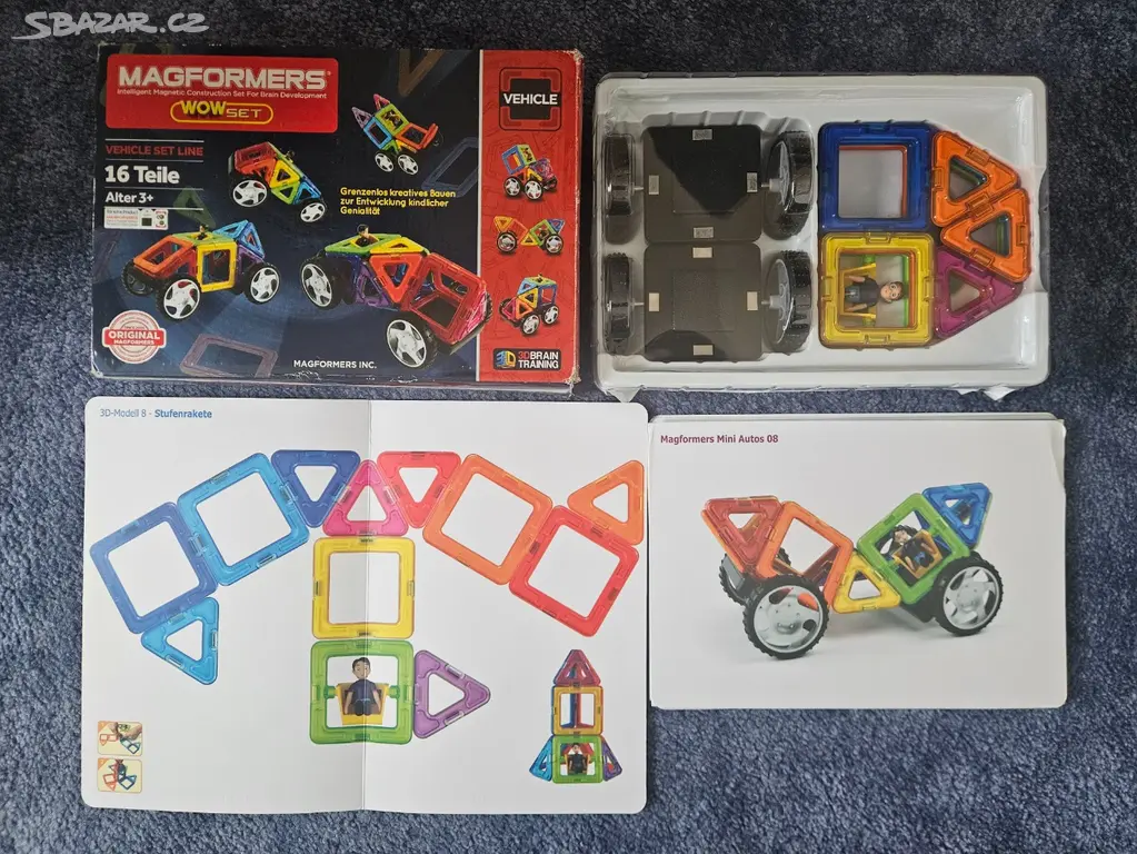 MAGFORMERS - Magnetická stavebnice 16 ks - Brno, Líšeň - Bazar - Sbazar.cz