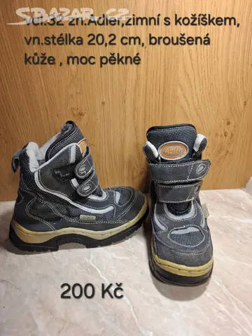 Zimni kozene boty vel. 32 - Pňov-Předhradí, Předhradí - Bazar - Sbazar.cz