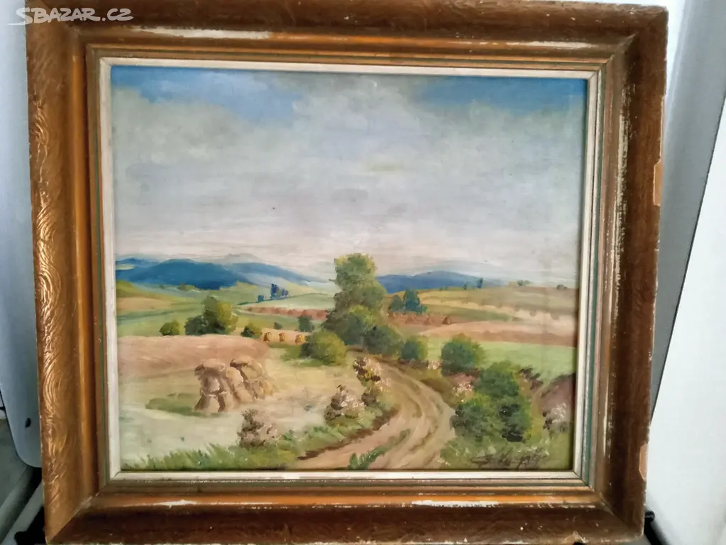 Obraz - podpis " Kupka", původní stav - Frenštát pod Radhoštěm - Bazar ...