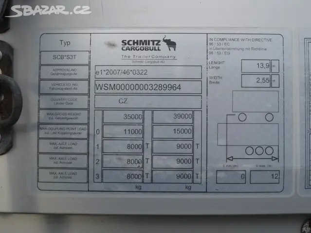 SCHMITZ SCS 24/L standard - Strančice, Všechromy - Bazar - Sbazar.cz