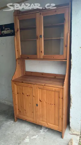 Ikea Leksvik vitrína - knihovna masiv antik hemnes - Praha 16 - Bazar - Sbazar.cz