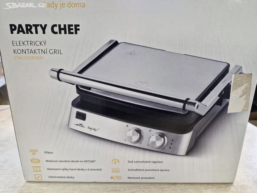Gril kontaktní ETA Party Chef - Kolín - Bazar - Sbazar.cz