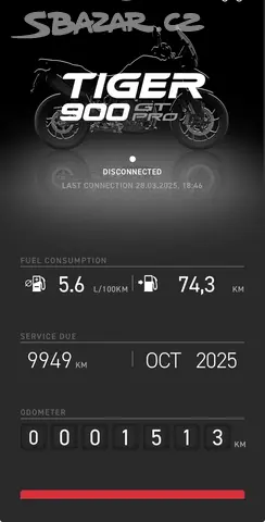 Triumph Tiger 900GT Pro + helma Shoei nebo Bell - Květnice - Bazar ...