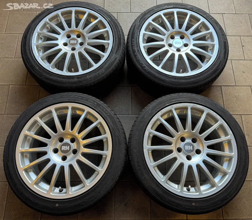 alu kola RH 17", rozteč 5x100, letní 225/45-17 - Plzeň - Bazar - Sbazar.cz