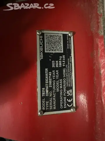 TAKEUCHI 216A - Karlovy Vary - Bazar - Sbazar.cz