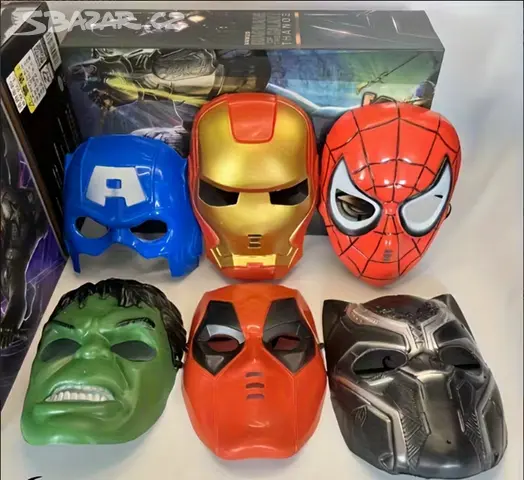 Dětská maska hrdinů Marvel, 6 ks, nové - Nýřany - Bazar - Sbazar.cz