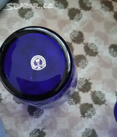 váza, kobalt, modrá, Bohemia Crystal, Nový Bor - Karviná - Bazar ...