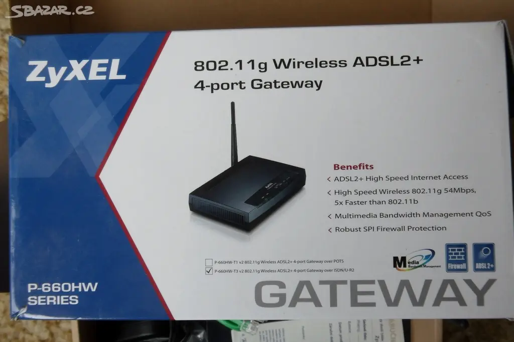 Modem / router Zyxel P-660HW-T3v2 - Praha 9 - Bazar - Sbazar.cz