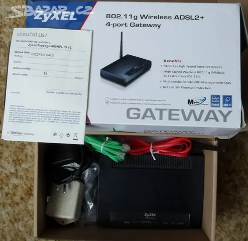 Modem / router Zyxel P-660HW-T3v2 - Praha 9 - Bazar - Sbazar.cz