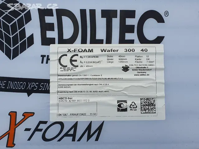 Extrudovaný polystyren Ediltec XPS X-Foam Wafer - Františkovy Lázně ...