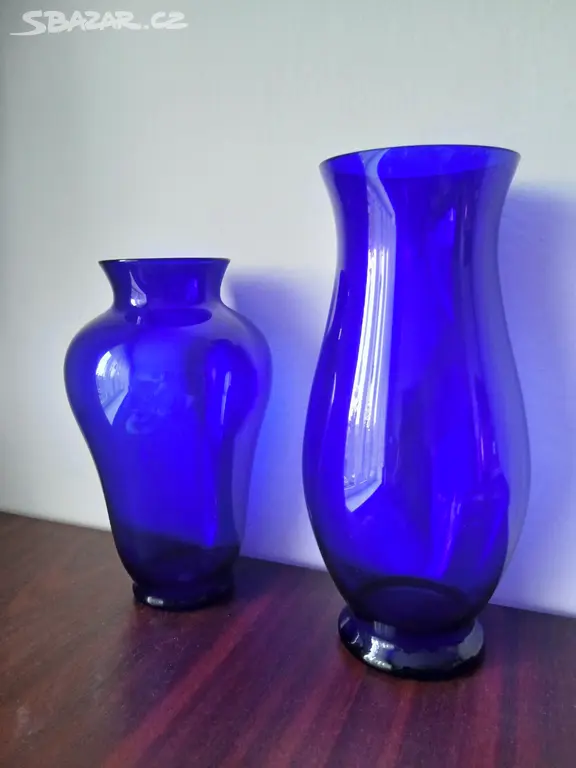 váza, kobalt, modrá, Bohemia Crystal, Nový Bor - Karviná - Bazar ...