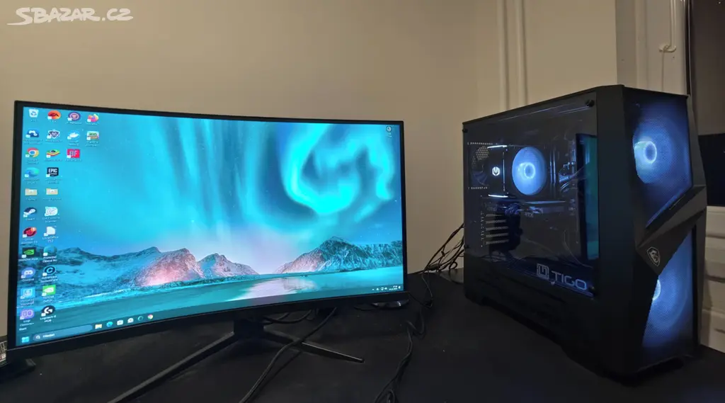 Herní PC + 27" 2K monitor RTX 4060Ti,I5,32GB RAM - České Budějovice ...
