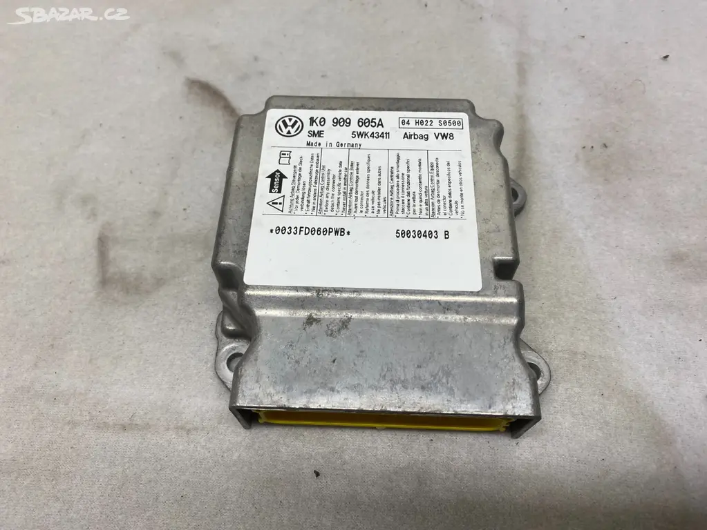 VW GOLF 5 2003-2008 - ŘJ AIRBAGU 1K0 909 605 A - Březová nad Svitavou ...