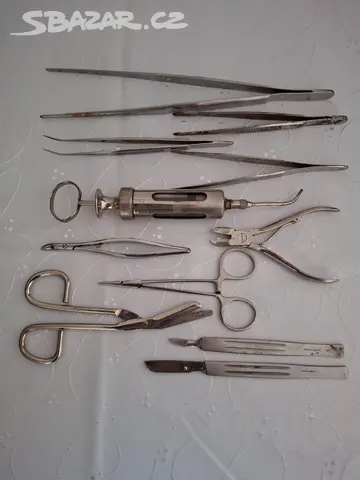Retro lékařské nástroje 11 kusů vše 500 Kč - Praha 9 - Bazar - Sbazar.cz