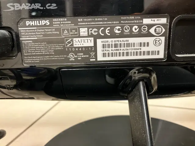 LCD monitor PHILIPS 227E3L - Kutná Hora, Hlouška - Bazar - Sbazar.cz