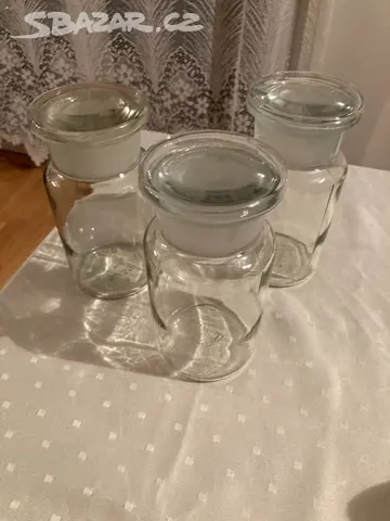 Skleněné dózy s víkem sada 3 ks 0,5 l) +1 zdarma - Praha - Bazar ...