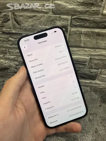 iPhone 14 Pro 128GB Space Black, baterie 84% - Praha 4 - Bazar - Sbazar.cz