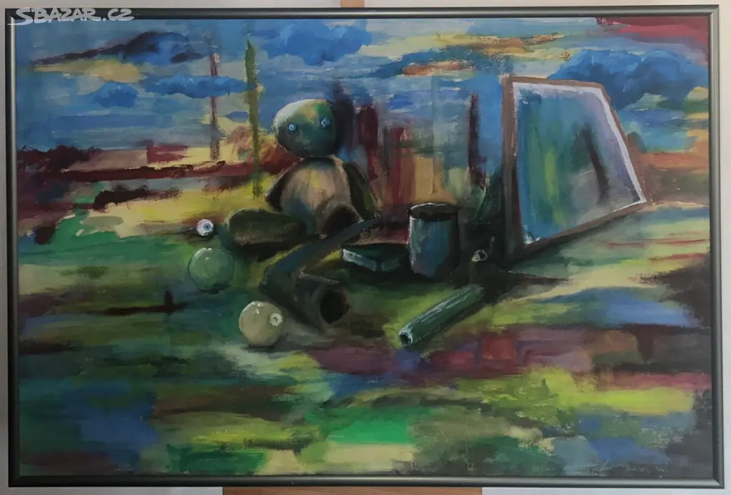 SURREALISTICKÁ KOMPOZICE S HRAČKAMI - SIGNOVÁN - Horoušany - Bazar ...