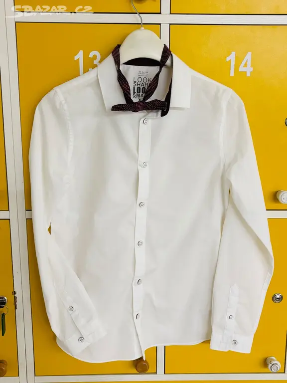 TOP stav - chlapecká bílá košile s motýlkem (158) - Brno - Bazar ...