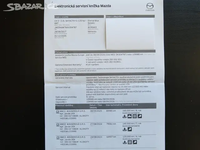 Mazda CX-3, 2,0 G120 Attract., kame.,tažné - Tábor - Bazar - Sbazar.cz