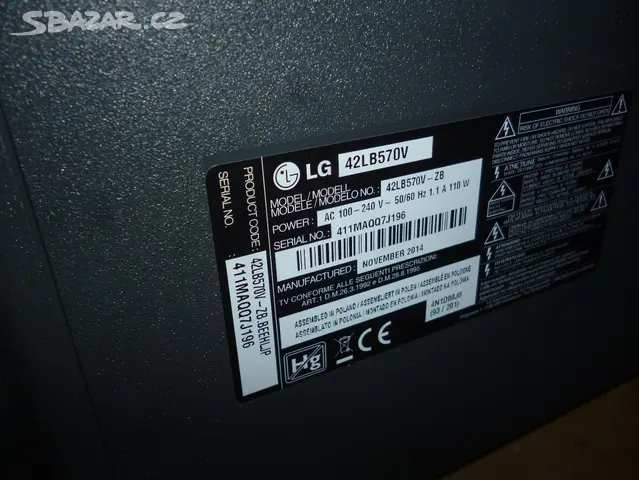smart televize LG ,DVB-T2,WI-FI,obraz 106cm, - Bzenec - Bazar - Sbazar.cz