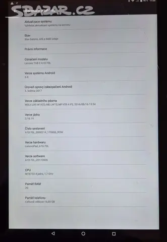 Tablet Lenovo TAB 2 A10-70L LTE - Chrudim - Bazar - Sbazar.cz