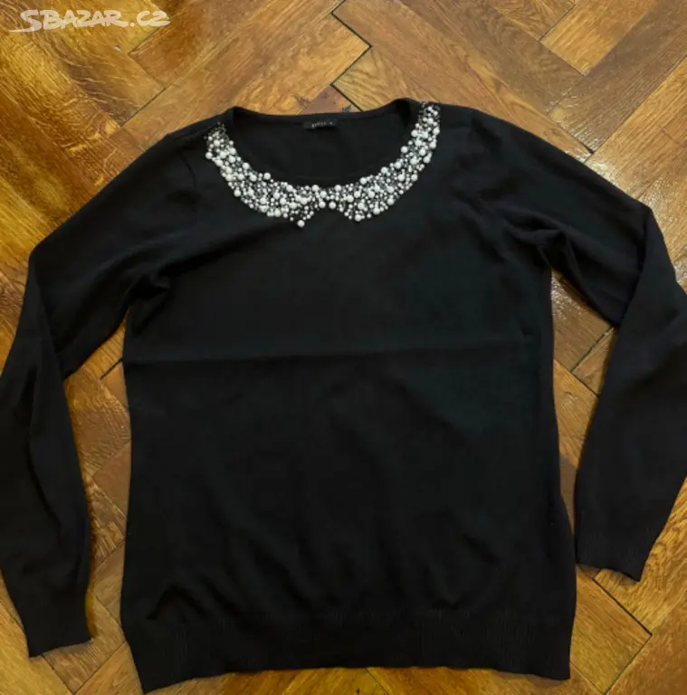 Černý svetr perličky korálky Mohito - Praha - Bazar - Sbazar.cz