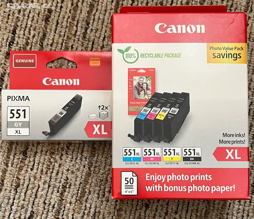 Toner Canon 551 XL originální nový + bonus další - Otrokovice - Bazar ...