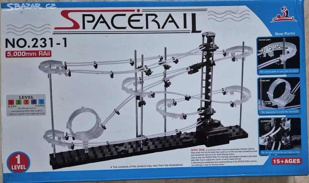 Stavebnice - kuličková dráha - Space Rail 1 - Chrudim - Bazar - Sbazar.cz