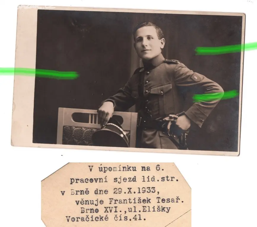 Fotka četník 20. léta Brno vč. jména četnictvo - Olomouc - Bazar ...
