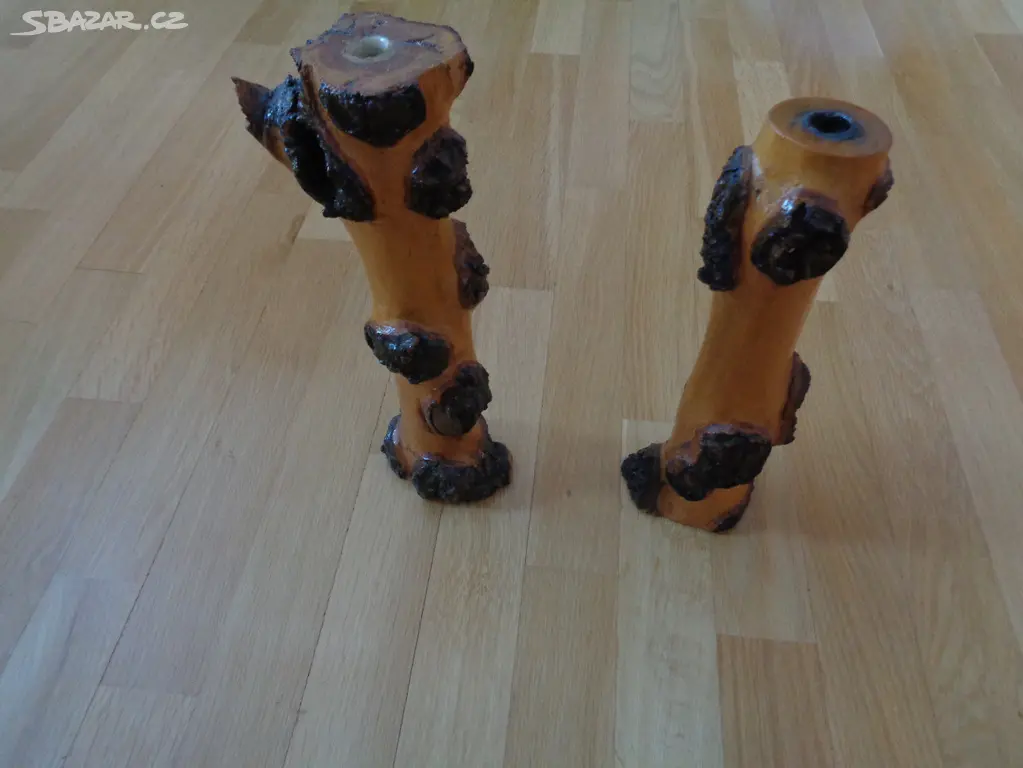 2x dřevěná váza samorost - Jindřichův Hradec - Bazar - Sbazar.cz